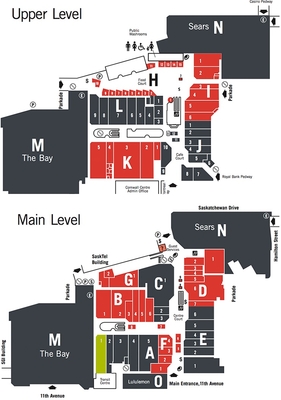 Cornwall Centre Shopping Mall in Regina, Saskatchewan - 83 Stores ...